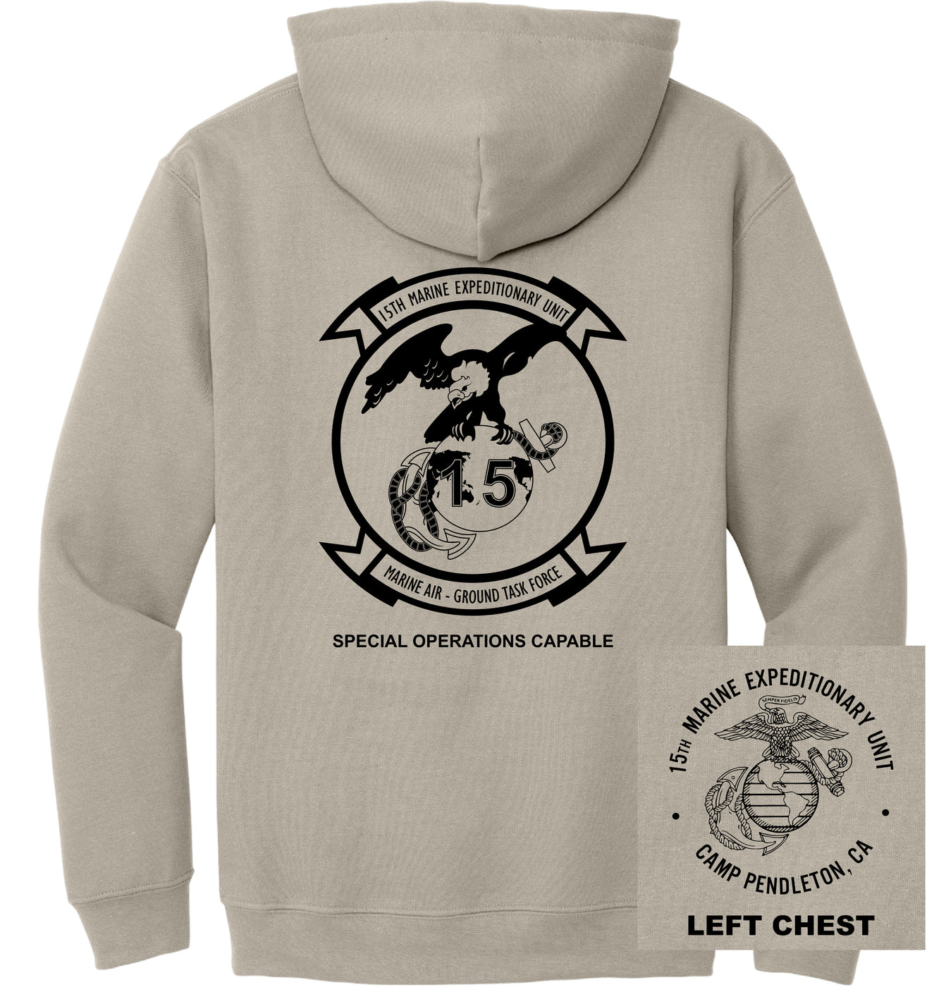 USMC - 15th Marine Expeditionary Unit (MEU) Hoodie — Hell Hound Gear