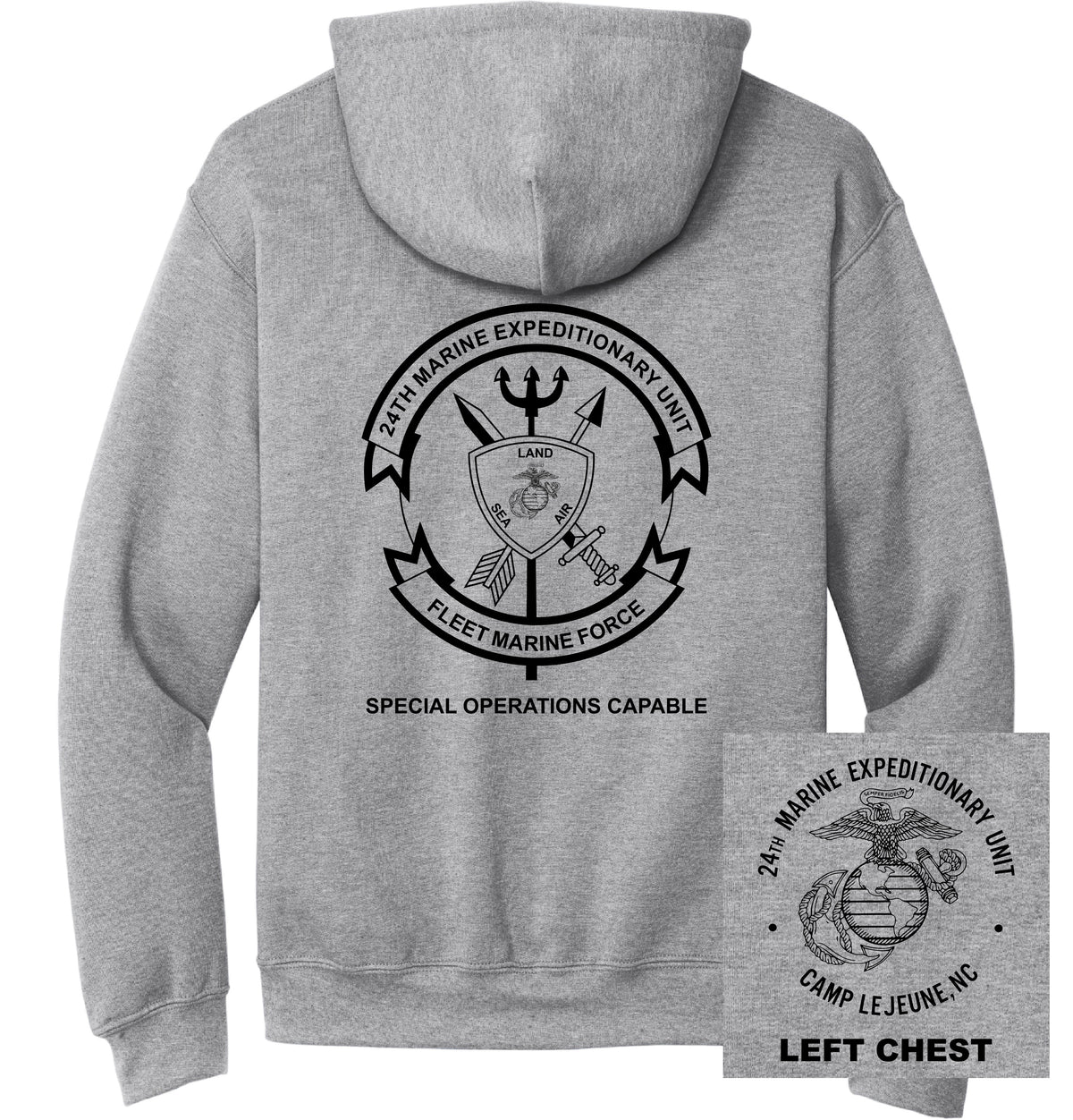 USMC - 24th Marine Expeditionary Unit (MEU) Hoodie — Hell Hound Gear