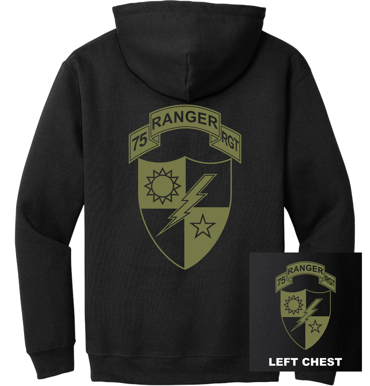 US Army - 75th Ranger Battalion Hoodie — Hell Hound Gear