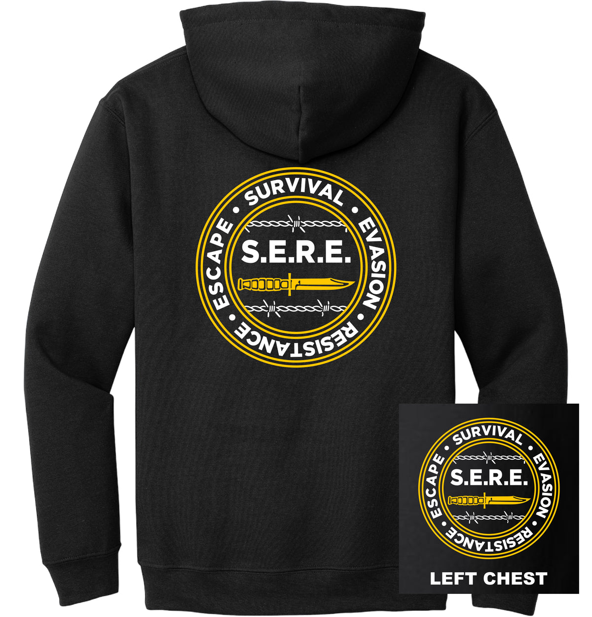 SERE Survival Evasion Resistance & Escape School Hoodie — Hell Hound Gear