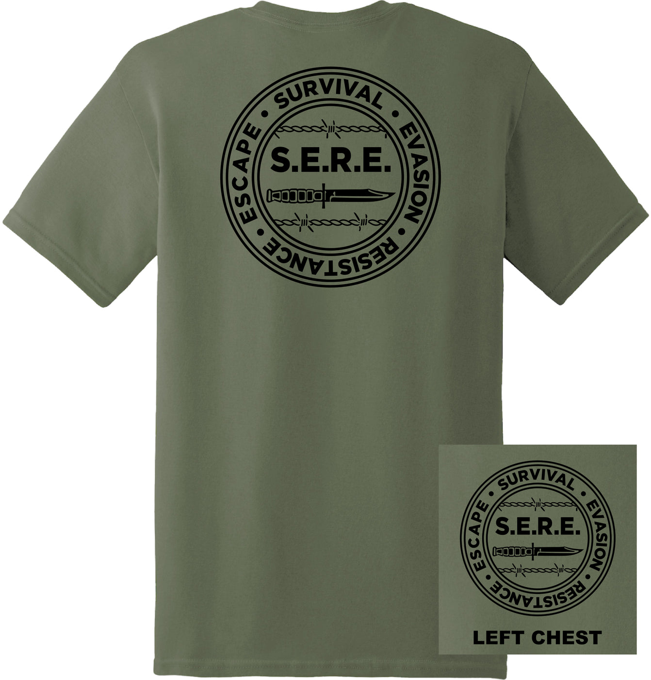 SERE Survival Evasion Resistance & Escape School T-Shirt — Hell Hound Gear