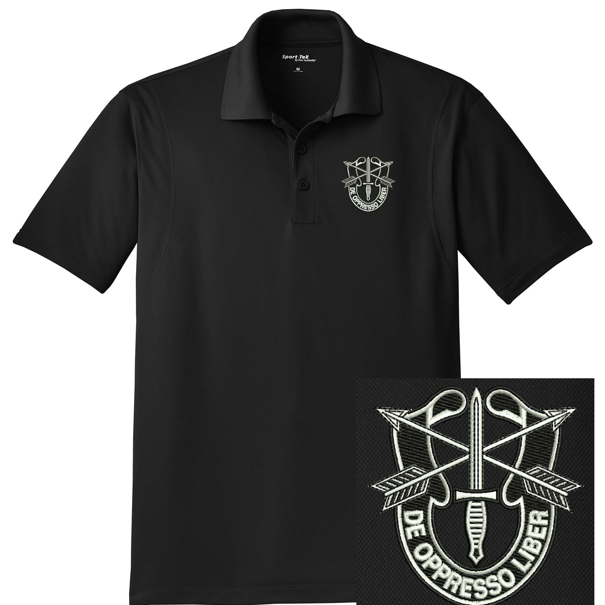 US Army - Special Forces De Oppresso Liber Dri-Mesh Polo Shirt — Hell Hound Gear