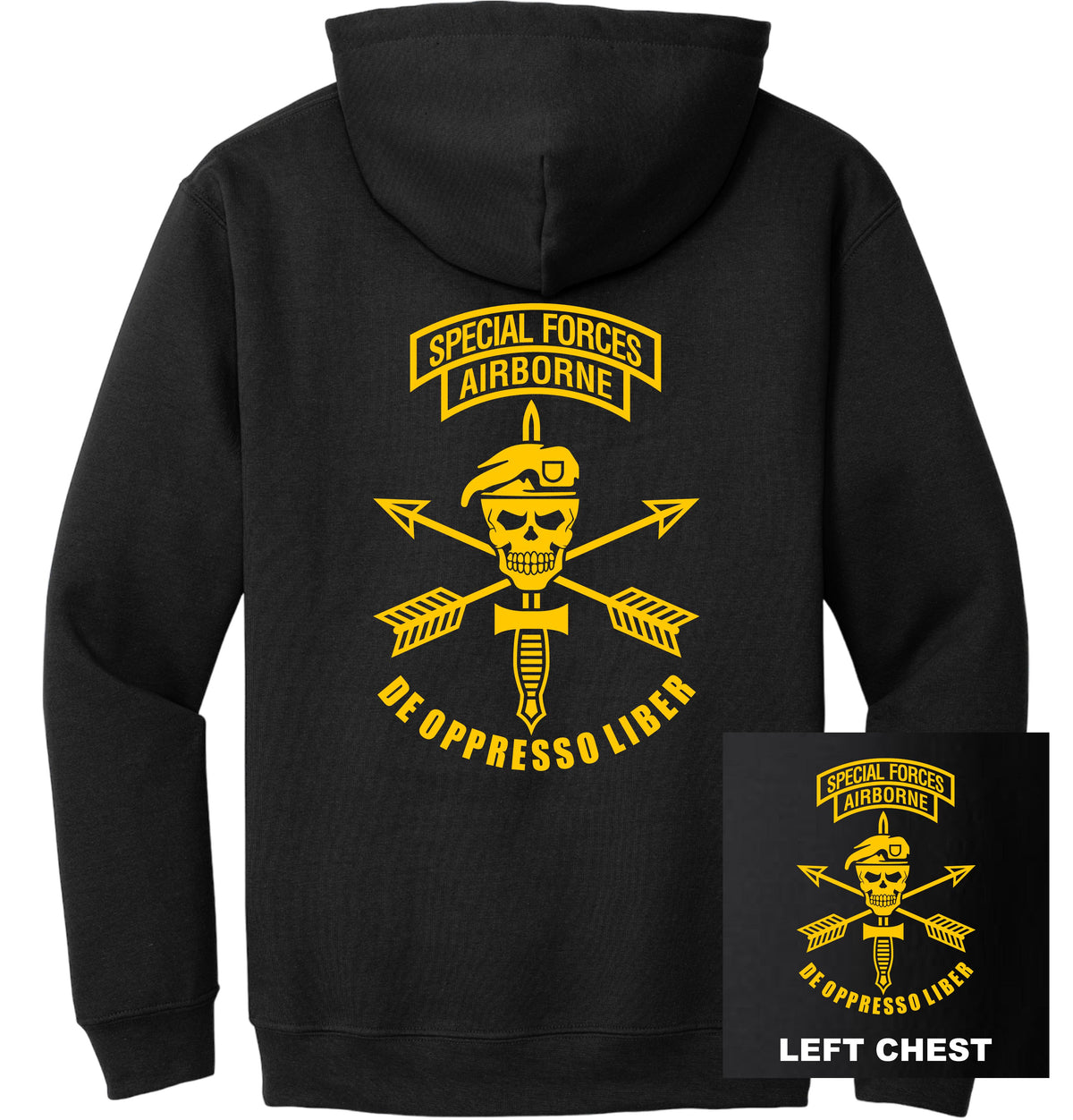 US Army - Special Forces Airborne De Oppresso Liber Hoodie — Hell Hound Gear