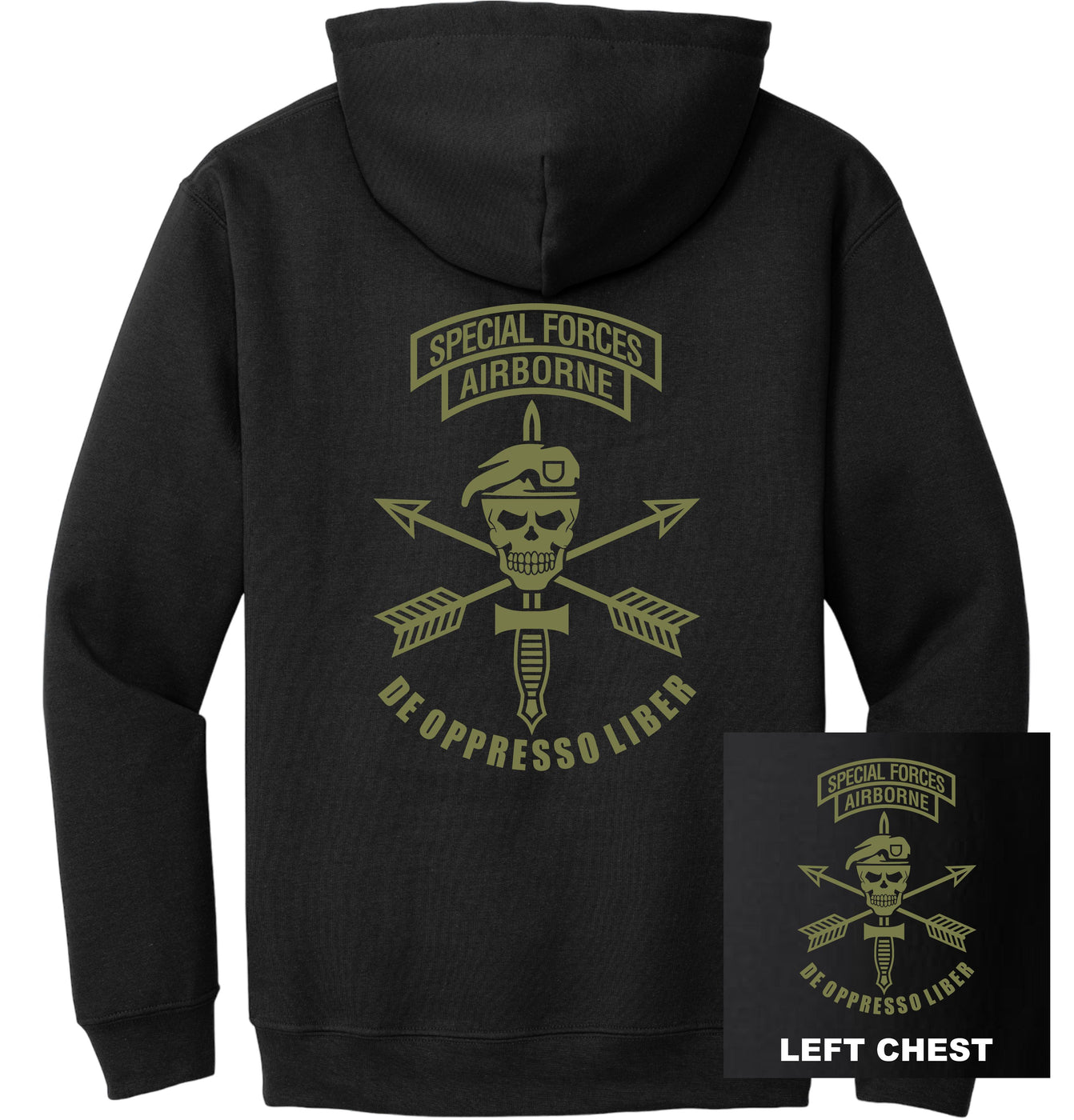 US Army - Special Forces Airborne De Oppresso Liber Hoodie — Hell Hound Gear