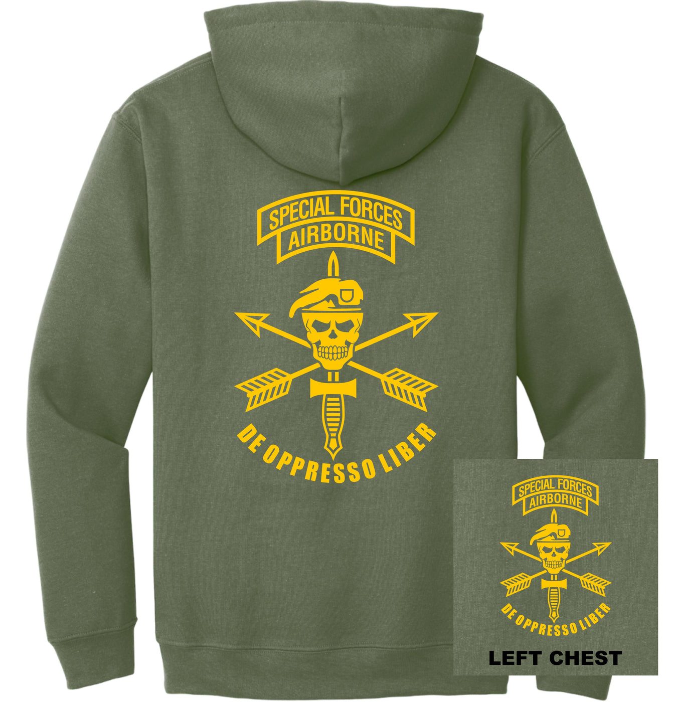 US Army - Special Forces Airborne De Oppresso Liber Hoodie — Hell Hound Gear